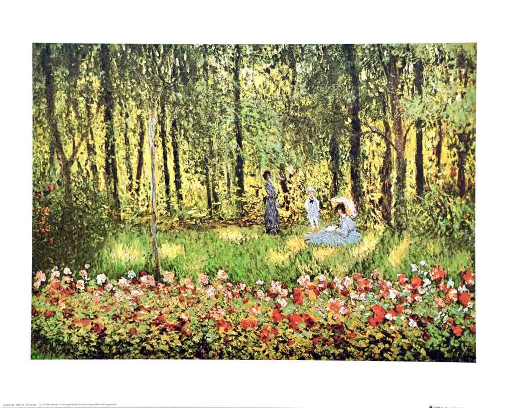 Claude Monet - The Family Of The Artist In The Argenteuil Garden Art ...