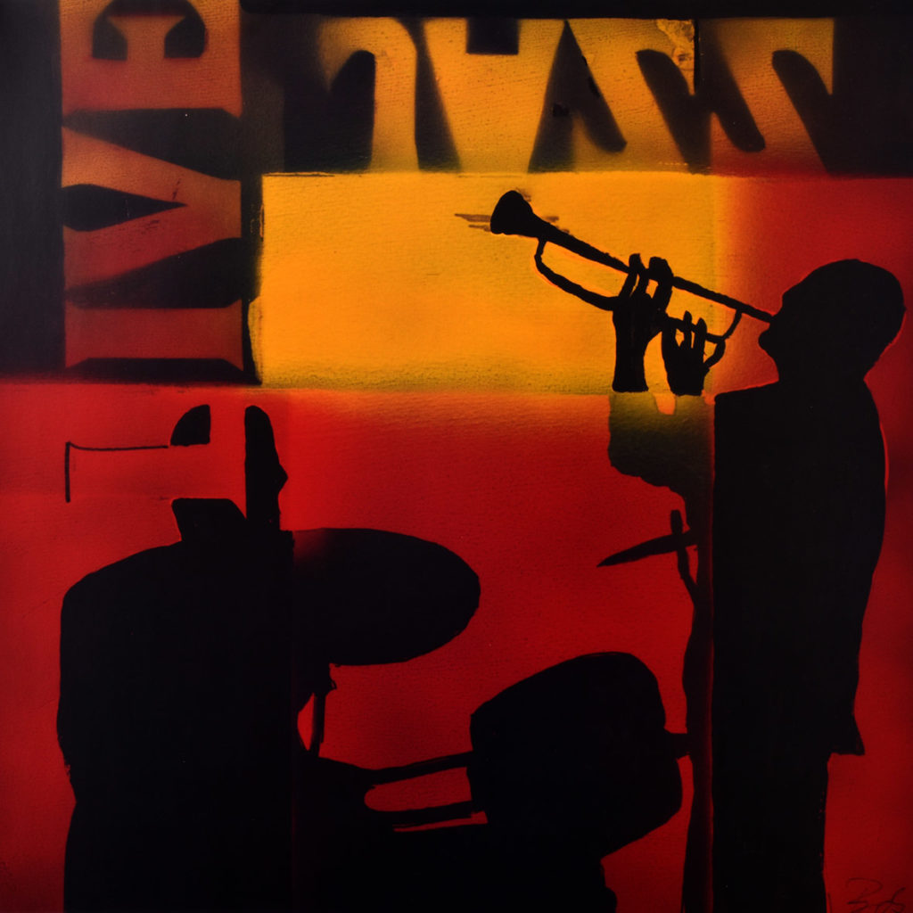 Red Jazz Player IIl Art Print — Poster Plus