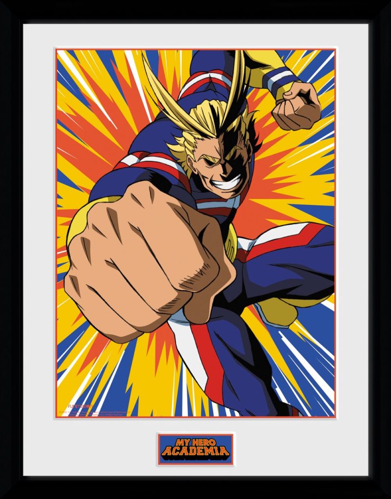My Hero Academia All Might Action Framed Collector Print — Poster Plus