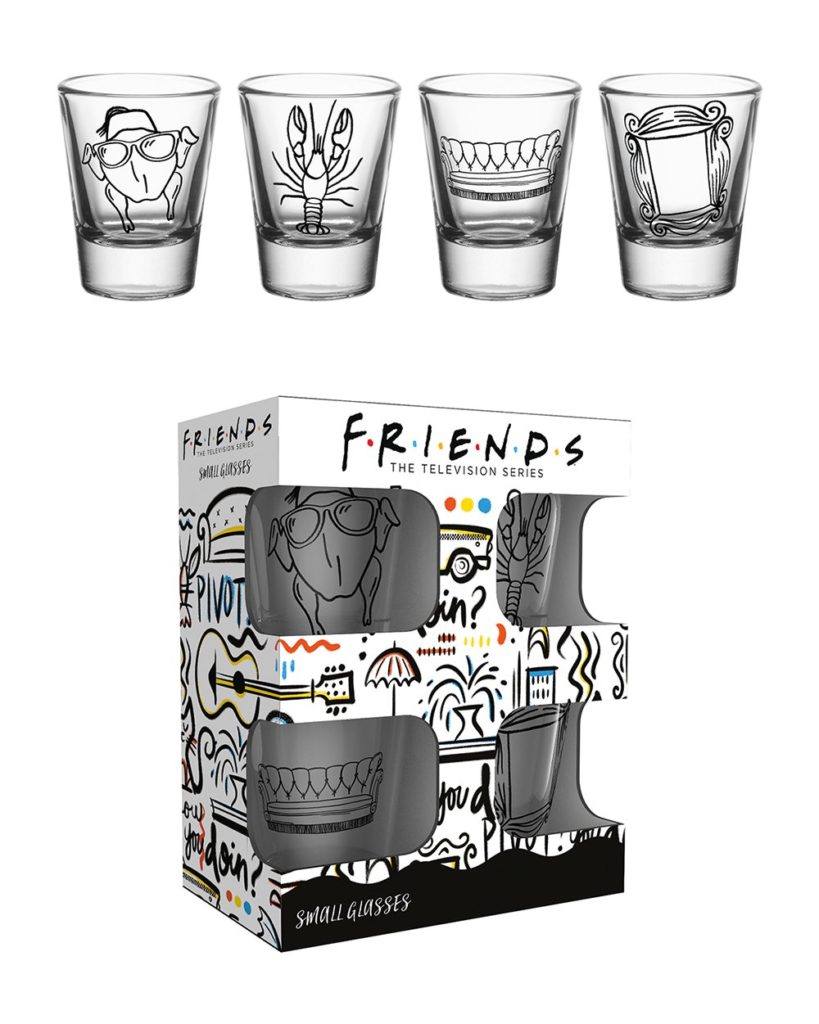 Friends Doodle Shot Glasses — Poster Plus