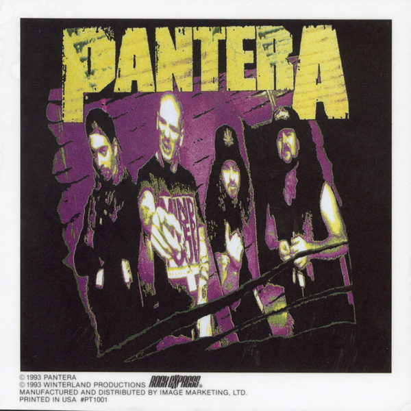 Pantera Purple Peel and Stick Vintage Sticker 1993 — Poster Plus