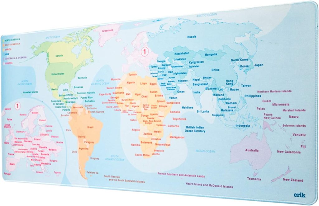 World Map Continents XL Mouse Mat — Poster Plus