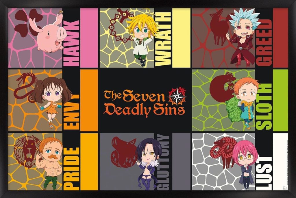 Seven Deadly Sins Chibis Poster — Poster Plus Australia