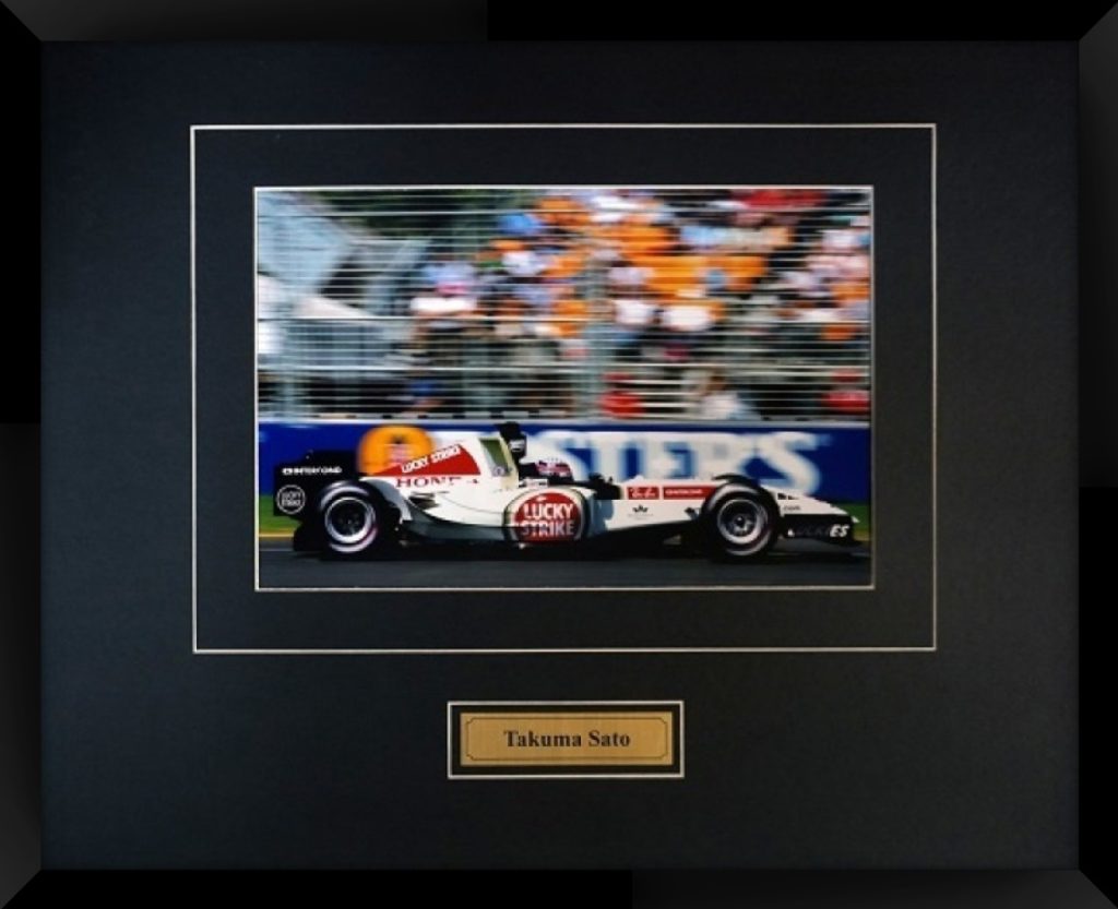 Takuma Sato Formula One Matted And Framed Photo — Poster Plus