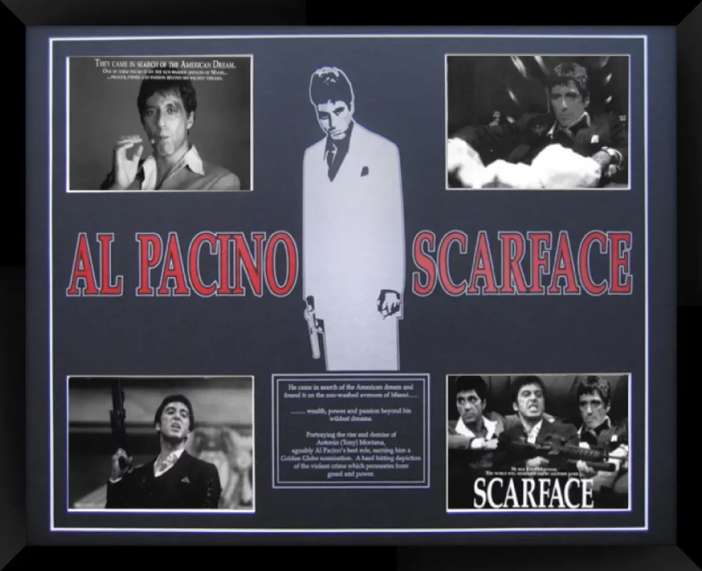 Scarface Photos With A Screen Printed Mat And Black Frame — Poster Plus