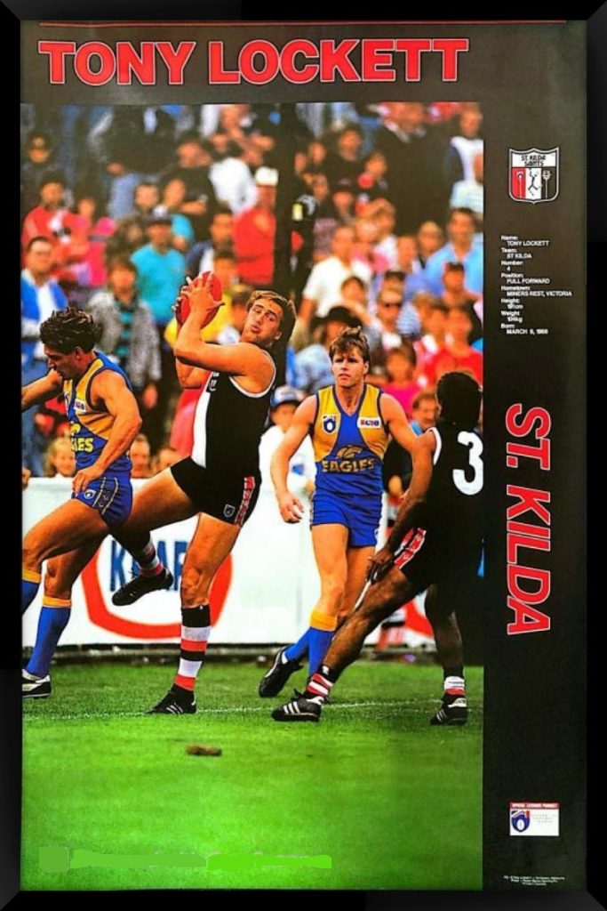 TONY LOCKETT ST. KILDA Framed Poster Print — Poster Plus Australia