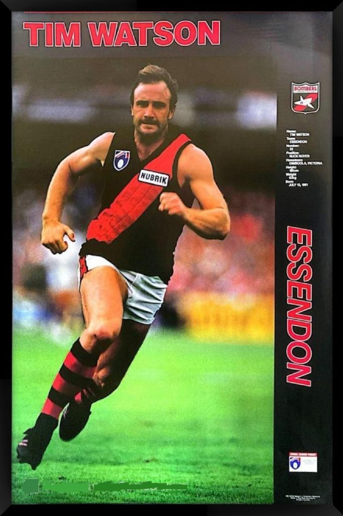 Tim Watson Essendon Framed Poster Print — Poster Plus Australia